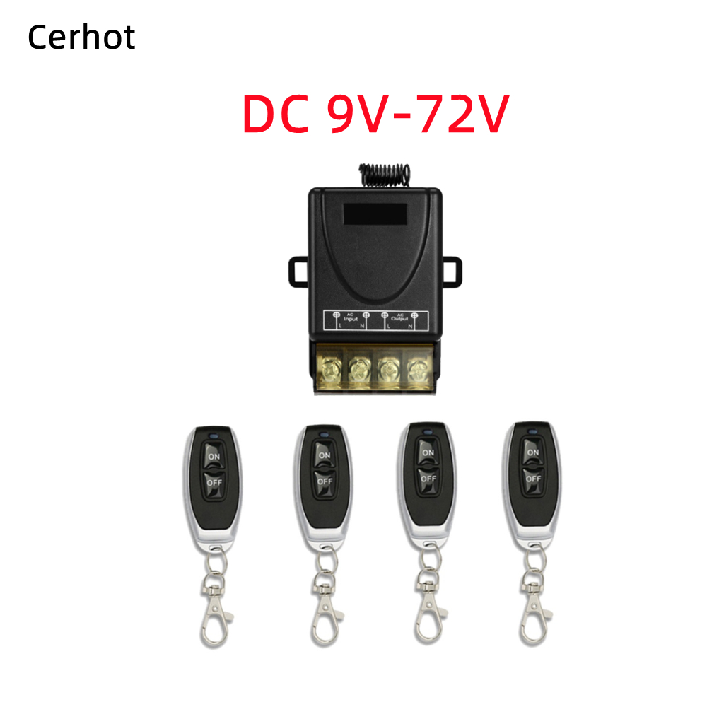 Cerhot Wireless Remote Switch, DC 12V 24V 48V 72V，30A 5000W Relay ...
