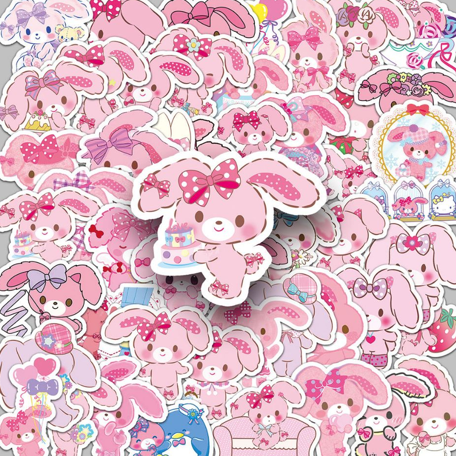 50/10Piece Funny New Sanrio Pink Bonbonribbon Waterproof Stickers DIY ...