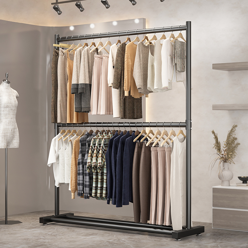 【Factory promotion】Durable Steel Laundry Rack: Single/Double Pole ...