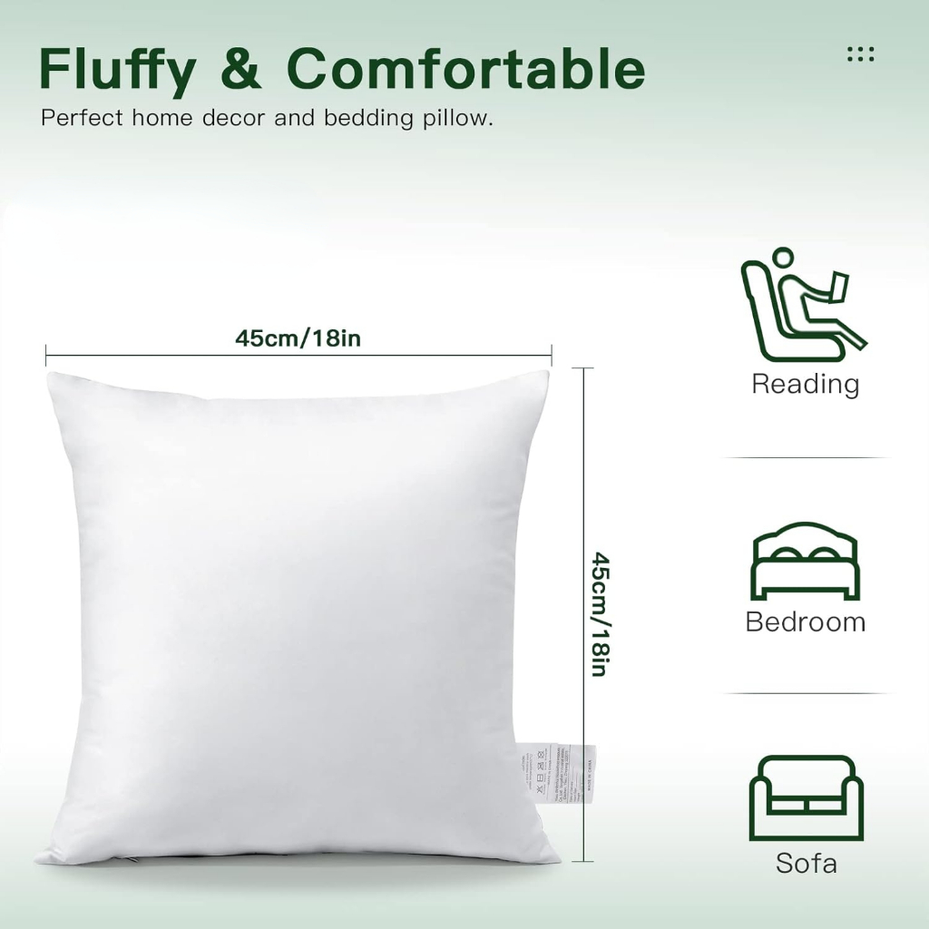 🔥SG LOCAL STOCK🔥Betensh Life Square Cushion Pillow Insert/Filling Core ...