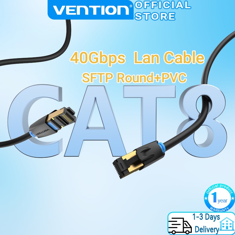 Vention Cat 8 Ethernet Cable 40Gbps RJ45 Cable High Speed CAT8 SFTP Lan ...