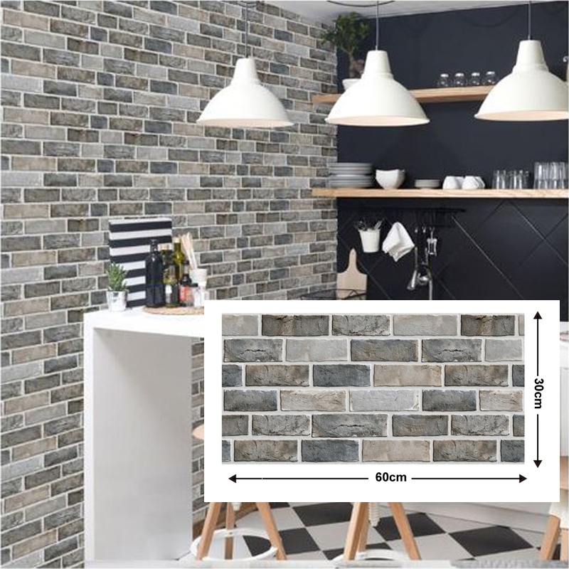 Upgraded Thickened 3D Self Adhesive Foam Wallpaper PVC Waterproof Wall ...
