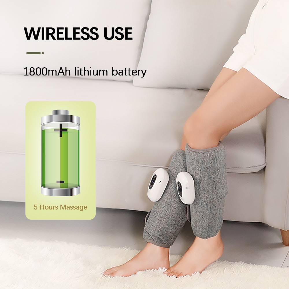 Air Pressure Calf Massager Presotherapy Machine 3 Mode Foot Leg Muscle ...