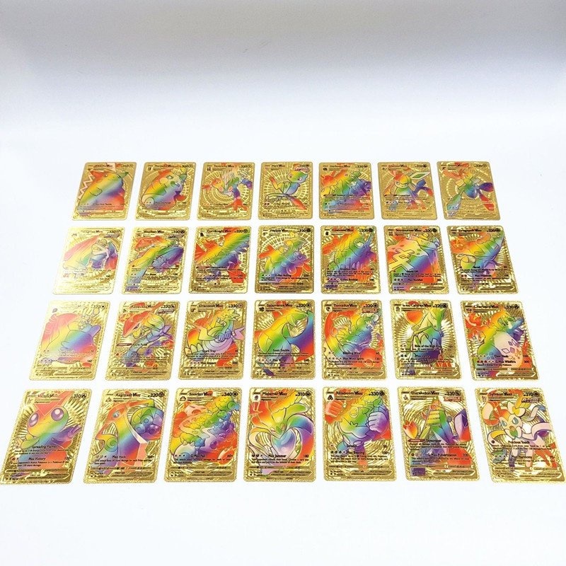 10/55pcs Pokémon Cards Rainbow Gold Card Charizard VMAX Card Not Repeat ...
