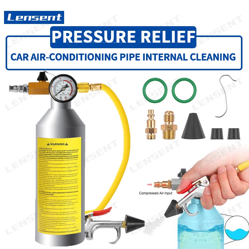 Lensent AC Flush Kit Vehicle Car Air Conditioning Pipe Cleaning Bottle ...