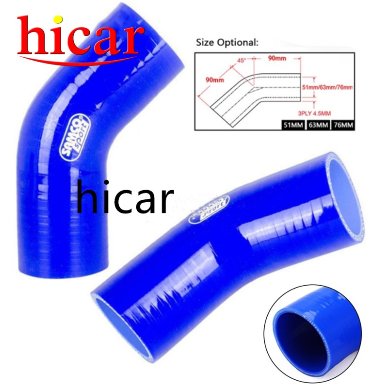 SAMCO 45 Degree Blue Silicone Hose Reducer Joiner Coupling Elbow ...