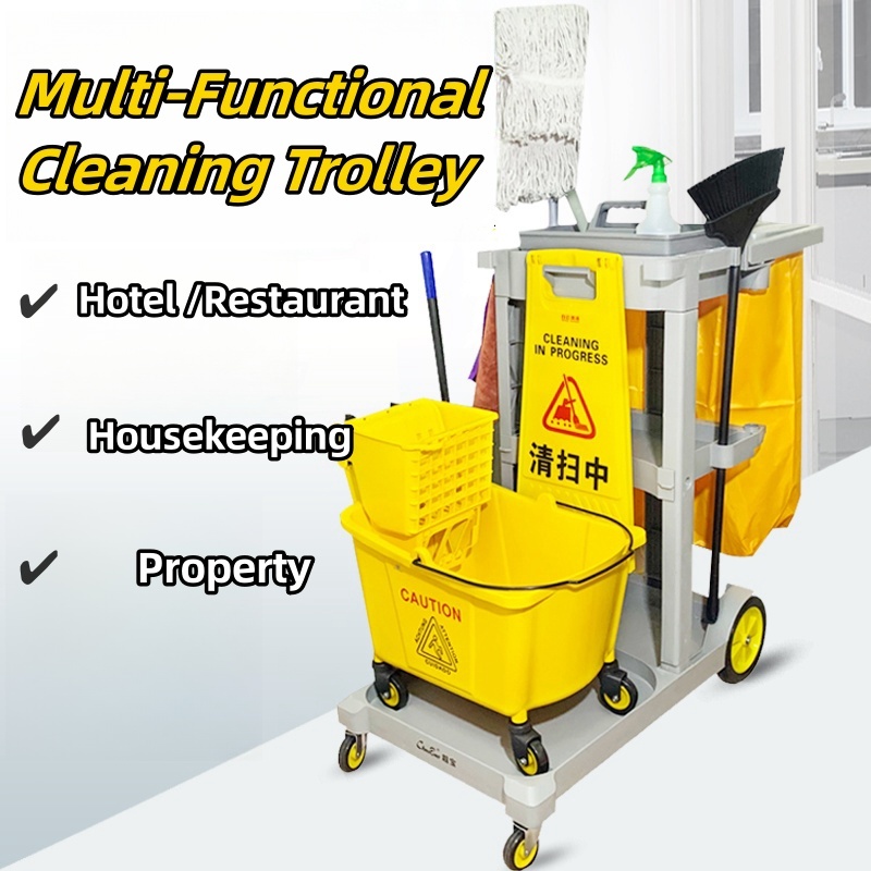 Multi-Functional Cleaning Trolley For Guest Rooms Cleaning Tool ...