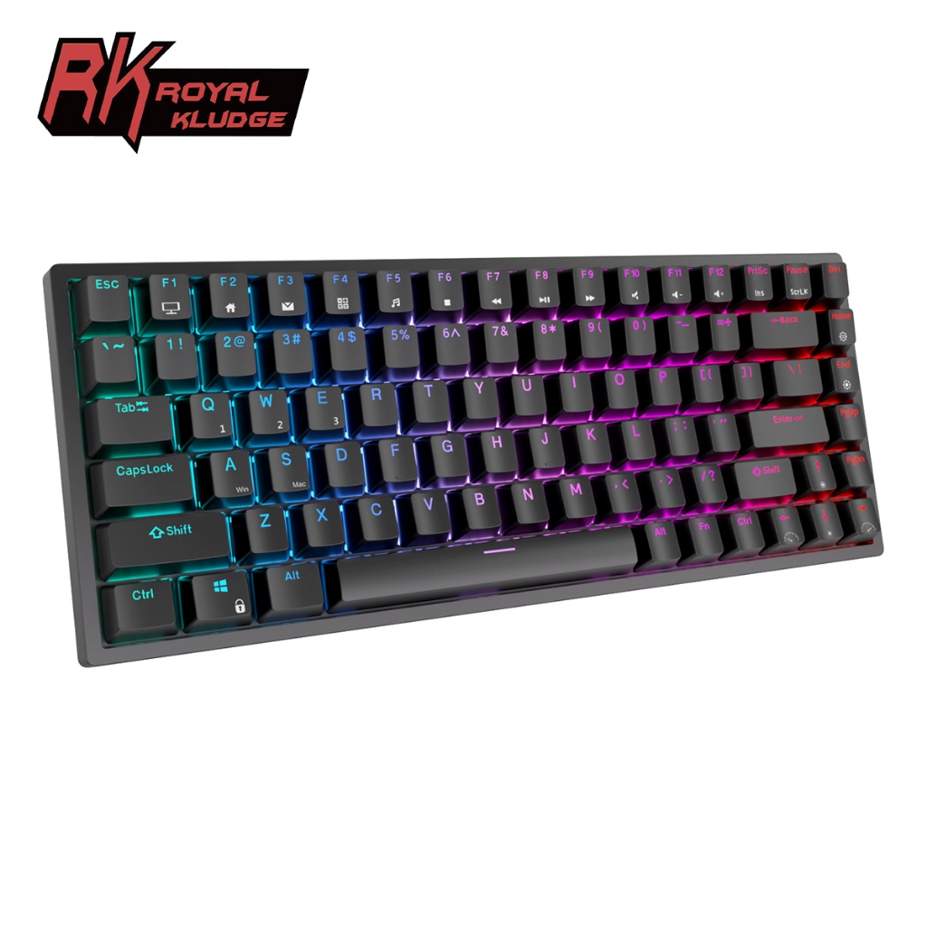 Royal Kludge RK84/RK857 Tri-Mode Hotswappable RGB Backlit Bluetooth 2 ...