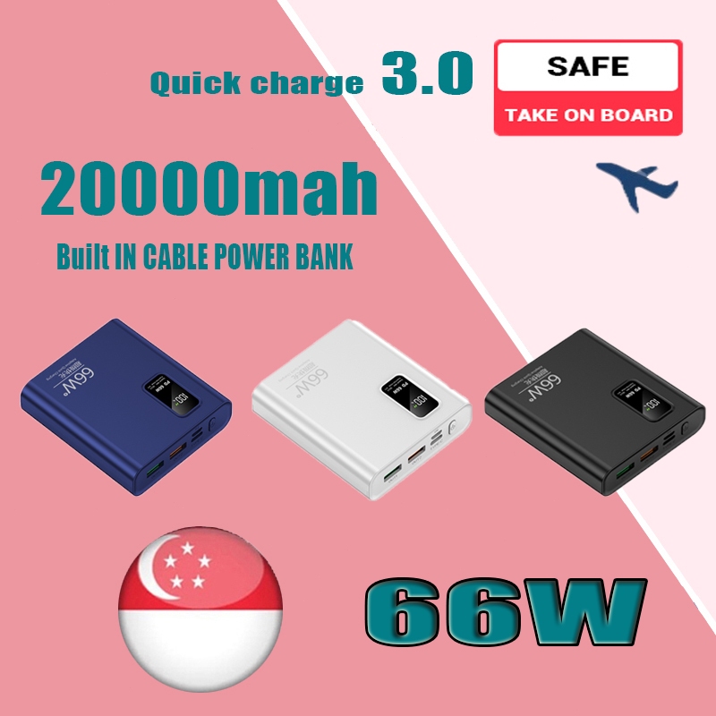 【SG Ready Stock】22.5W 20000mAh Power Bank Super Fast Charge Powerbank USB Type C PD Qucik ...