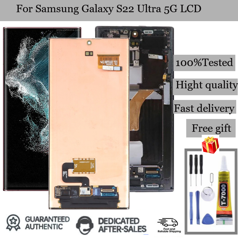 AMOLED For Samsung Galaxy S22 Ultra 5G LCD Display Touch Screen With ...
