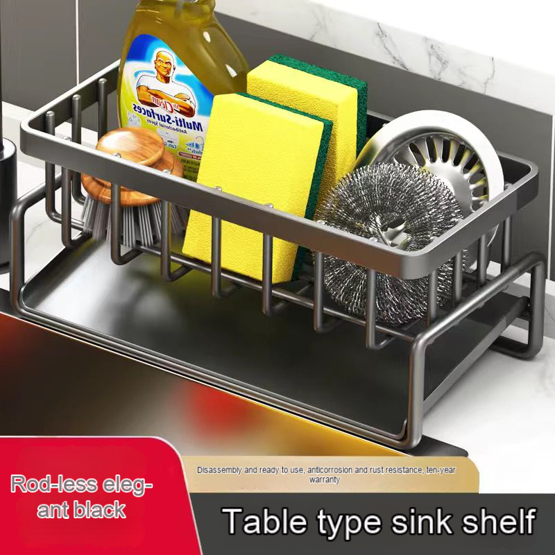Kitchen wiping arrangement shelf sink sponge drainage rack kitchen sink ...
