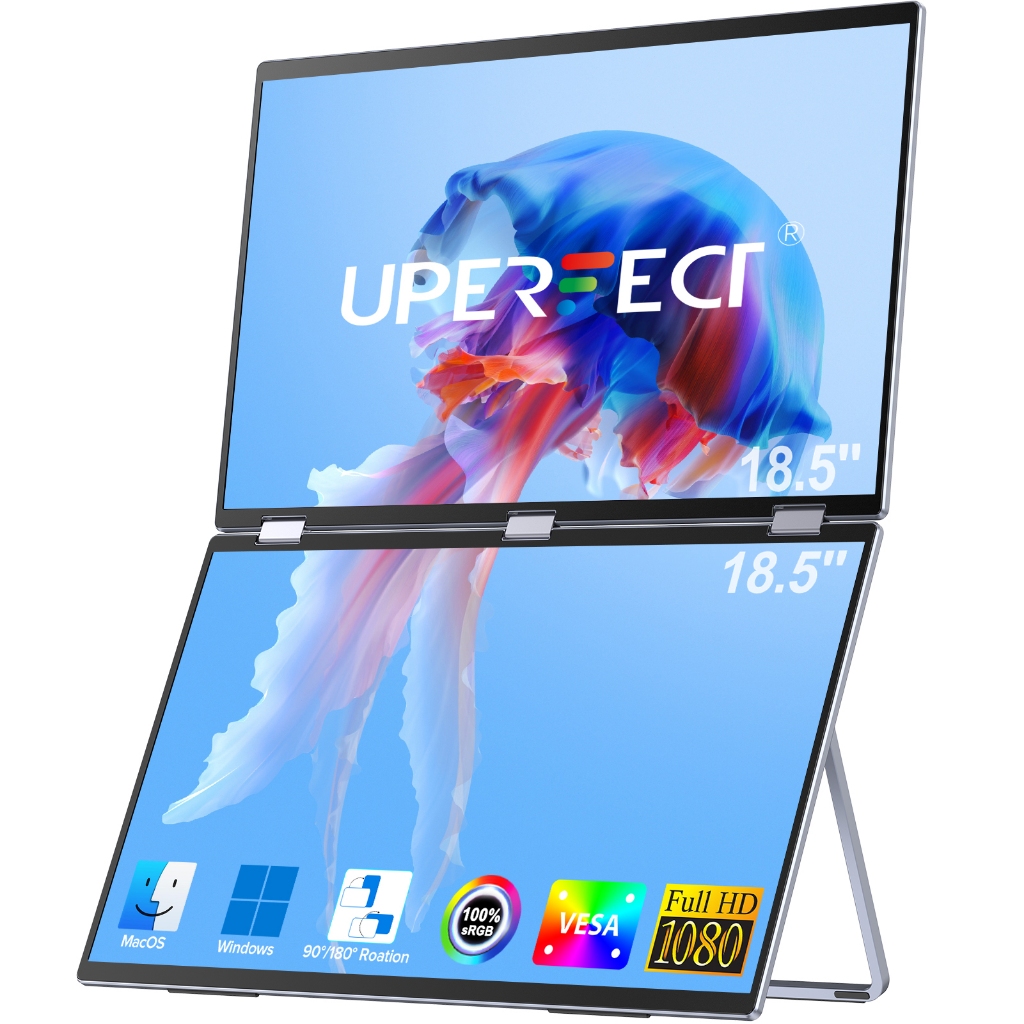 UPERFECT 18.5 Portable Monitors 1080P Full HD 100%SRGB IPS 60Hz gaming ...