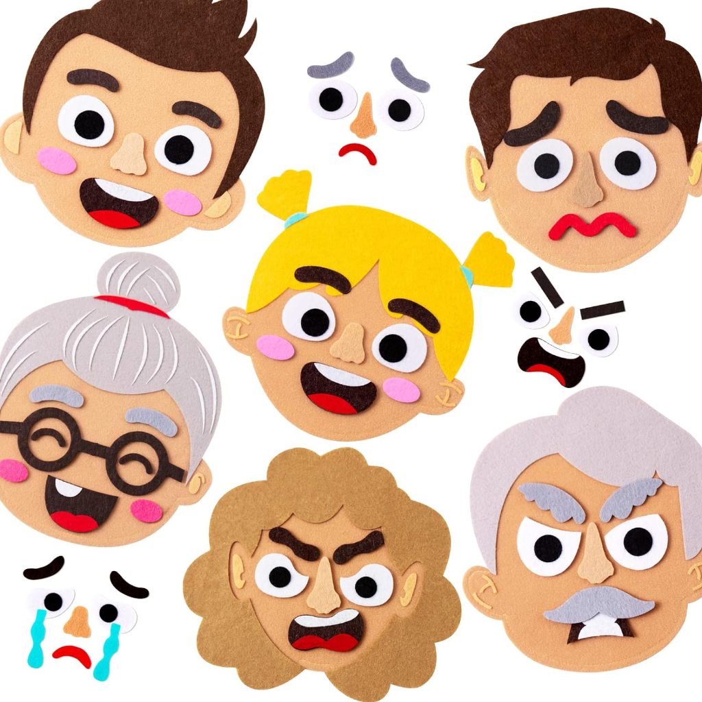 Social Emotional Family Portraits Game Make Faces Toy Describe Feelings ...