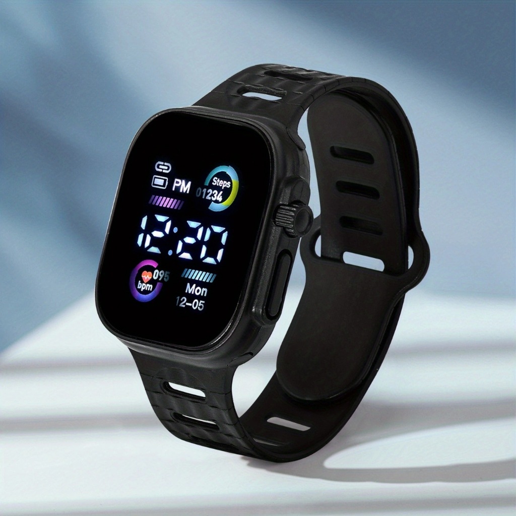 Sports LED Digital Wrist Watch Minimalist Easy Read Dial Date Month ...