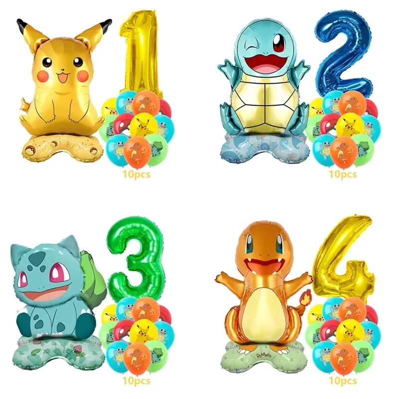 12pcs Pokemon Pikachu Balloon Set Children's Party Decoration ...