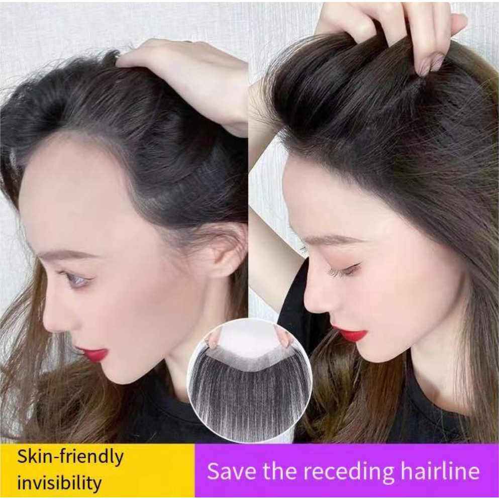 Forehead hairline fake hair patch true hair lanugo hair fringe wig ...