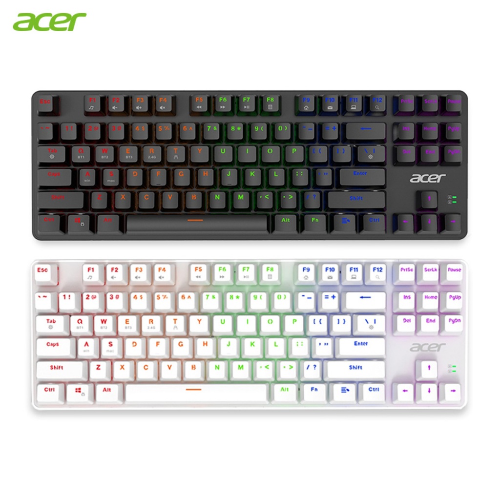 Acer True Mechanical Keyboard OKW132 with RGB Backlight USB Cable+2.4G ...