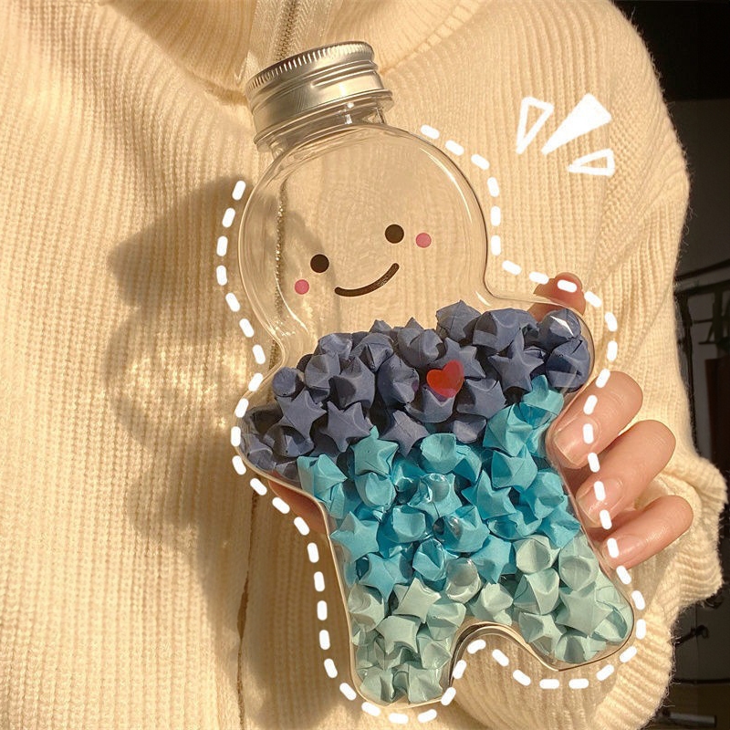 Lovely Gingerbread Man Drink Bottle DIY Star Origami Christmas Water ...