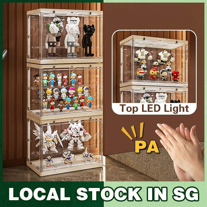 Led Popmart Display Box Acrylic Display Case Bag Storage Box With Light ...