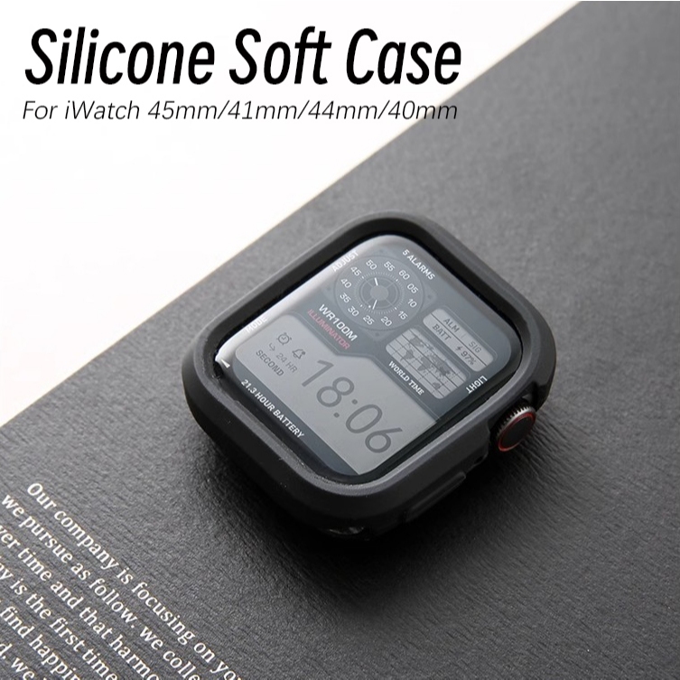 Silicone Soft Protective Case for iWatch series 10 46mm 45mm 41mm Fullv ...