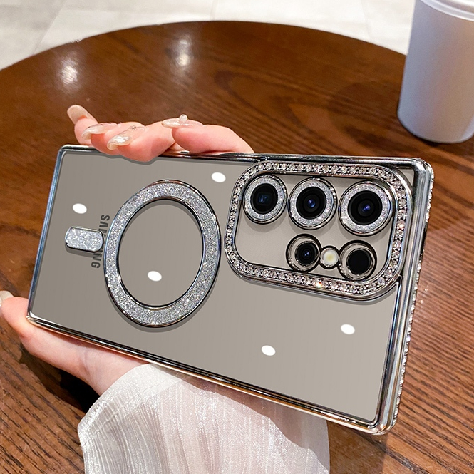 Glitter Diamonds Magnetic Phone Case For Samsung Galaxy S24 Ultra S23 ...