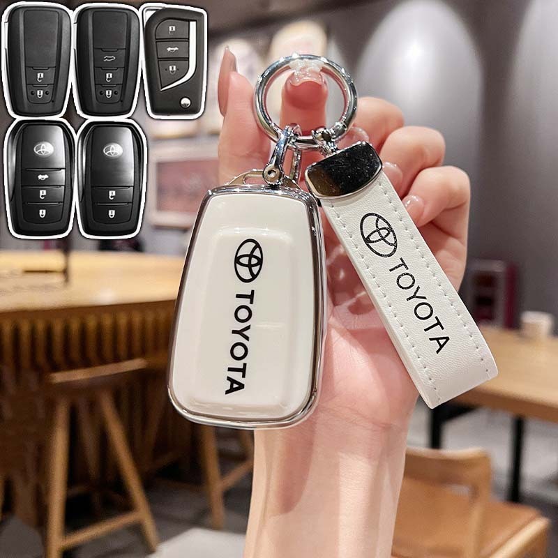 for toyota key cover Remote key case keychain Vios Fortuner Innova ...