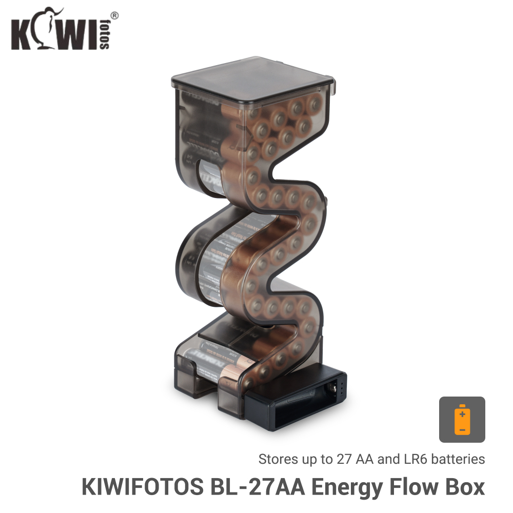 Kiwifotos Battery Ladder Case Storage Rack for Storing 27 AA or 35 AAA ...