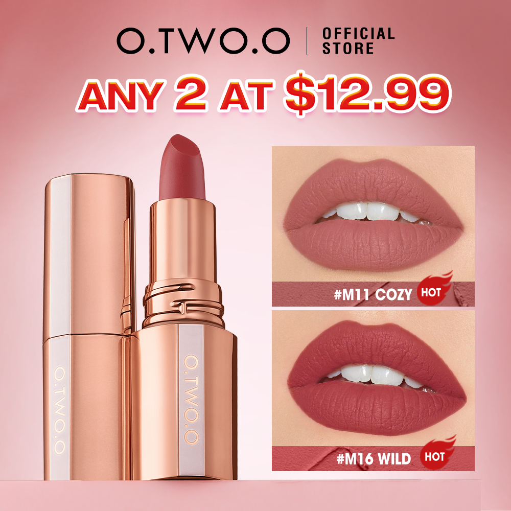 O.TWO.O Matte Lipstick Non-stick Cup Lip Gloss Waterproof Liptint 24H ...