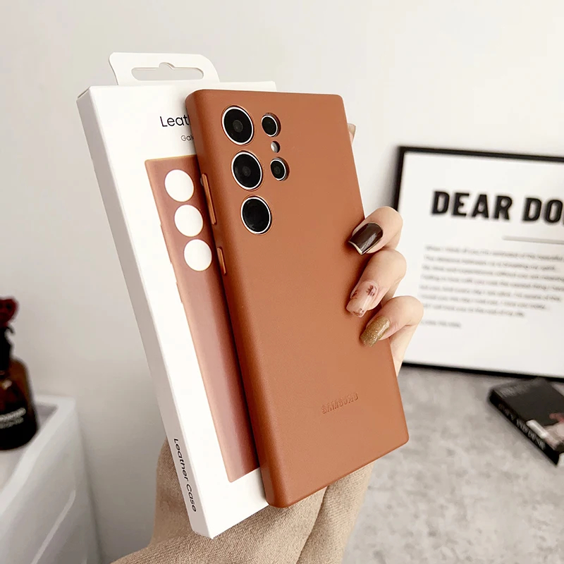 Original Leather Case With Metal Side Buttons For Samsung Galaxy S24 ...