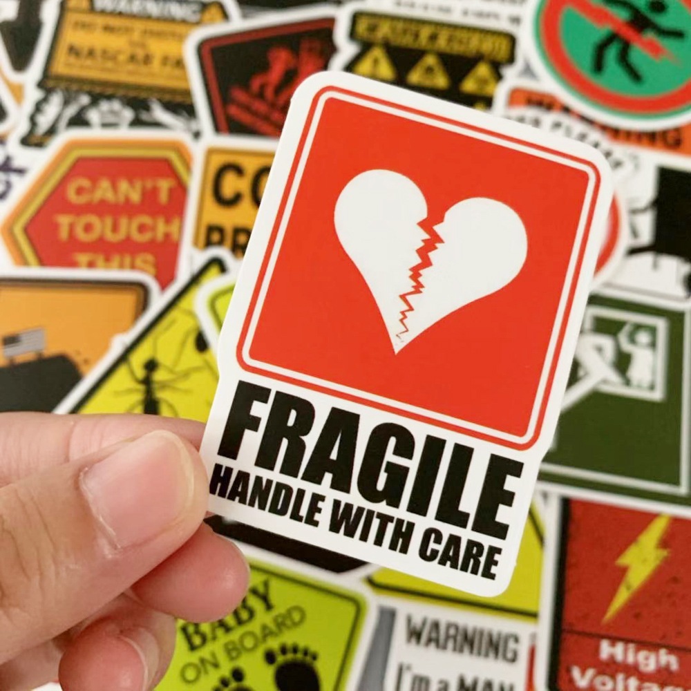 Warning Sign Series 03 Stickers 50Pcs/Set Caution Warning Marking ...
