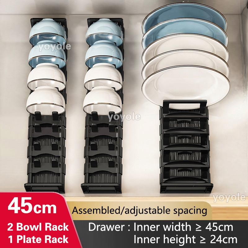Kitchen Microwave Rack Adjustable Length and Height Oven Rack Bowl ...