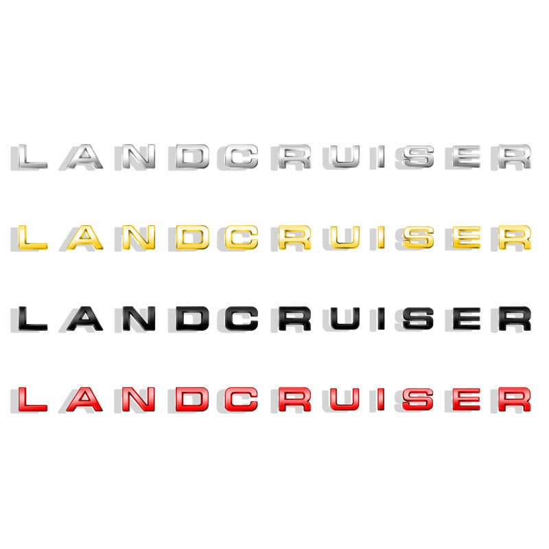 Car 3D Metal Decor Letter Logo Decals Sticker For Toyota Land Cruiser ...