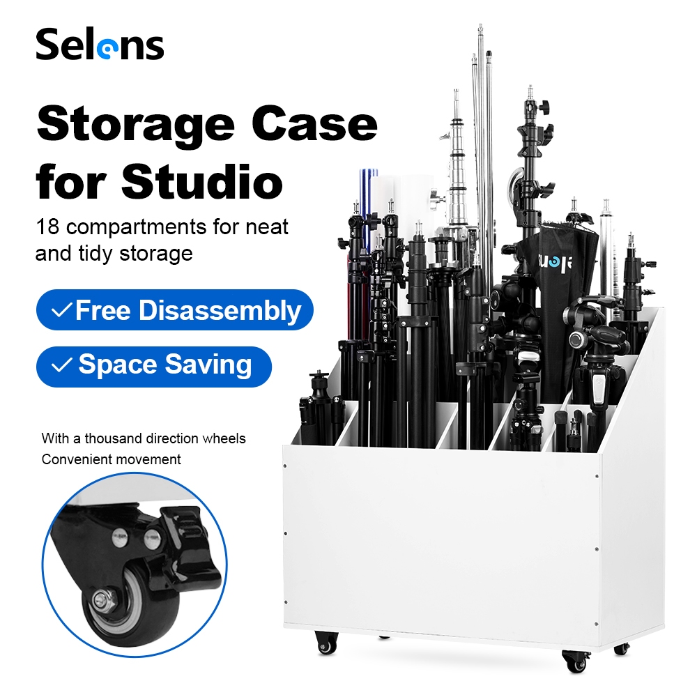 Selens Studio Storage Box Case For Tripods Stands Backdrop Photography ...