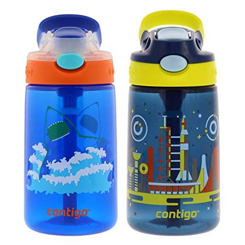 Contigo Autospout Straw Gizmo Flip Kids Water Bottle, 14 oz / 414 ml ...