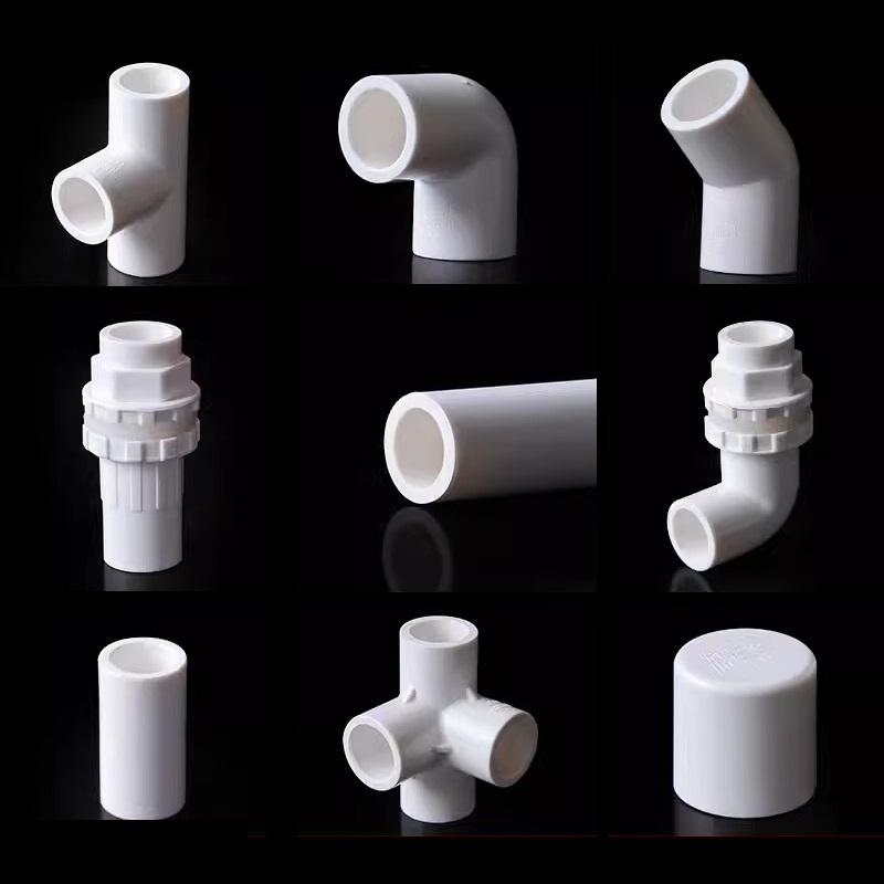 PVC Conduit DIY Fitting 16mm DIY Pipe Joint Connector PVC White Pipe ...