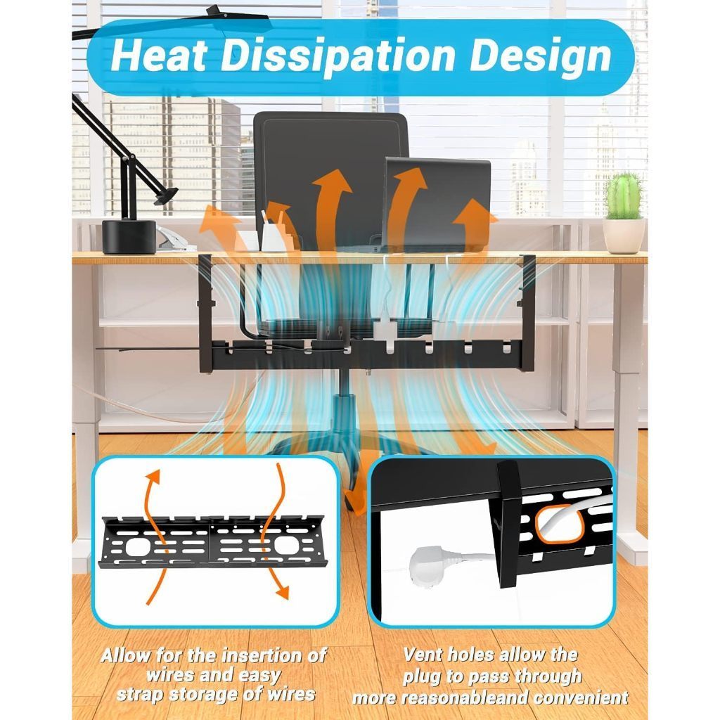 🇸🇬 ReadyStock - Extendable Under Desk Cable Management Table Organiser ...