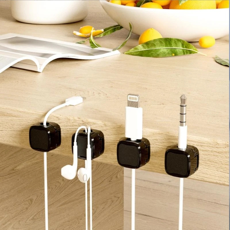 6PCS Magnetic Cable Clips Cable Organiser Adjustable Cord Holder Under ...
