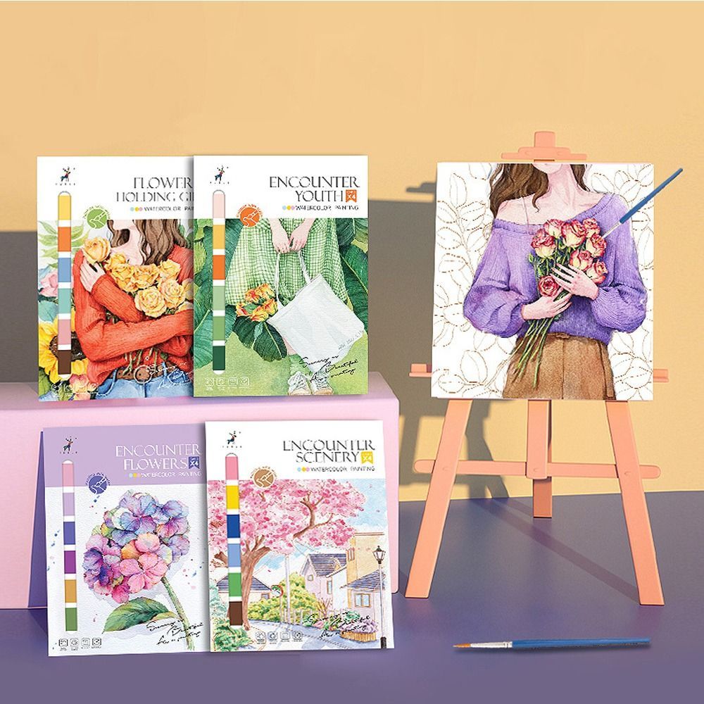 ELEGANT Creative Watercolor Coloring Book Watercolor Graffiti Picture ...