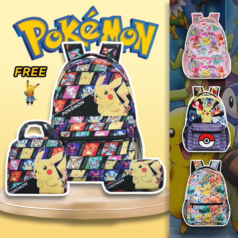 Pokemon Kids School Bag Pikachu Primary and Secondary School Student ...