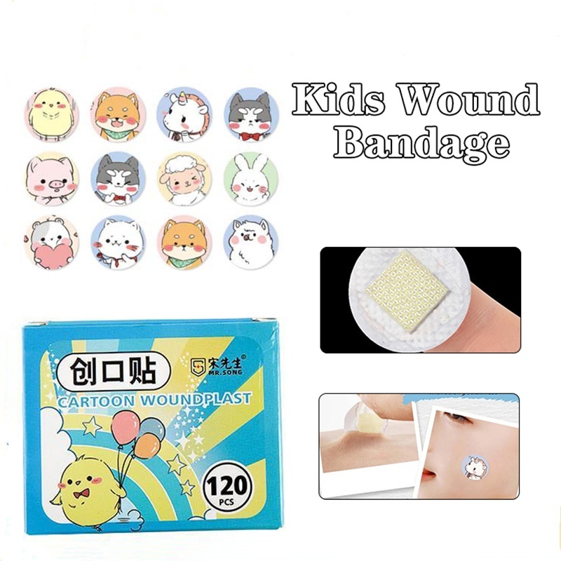 【Ready stock】120Pcs/1 Box Round First Aid Waterproof Healing Wounds ...