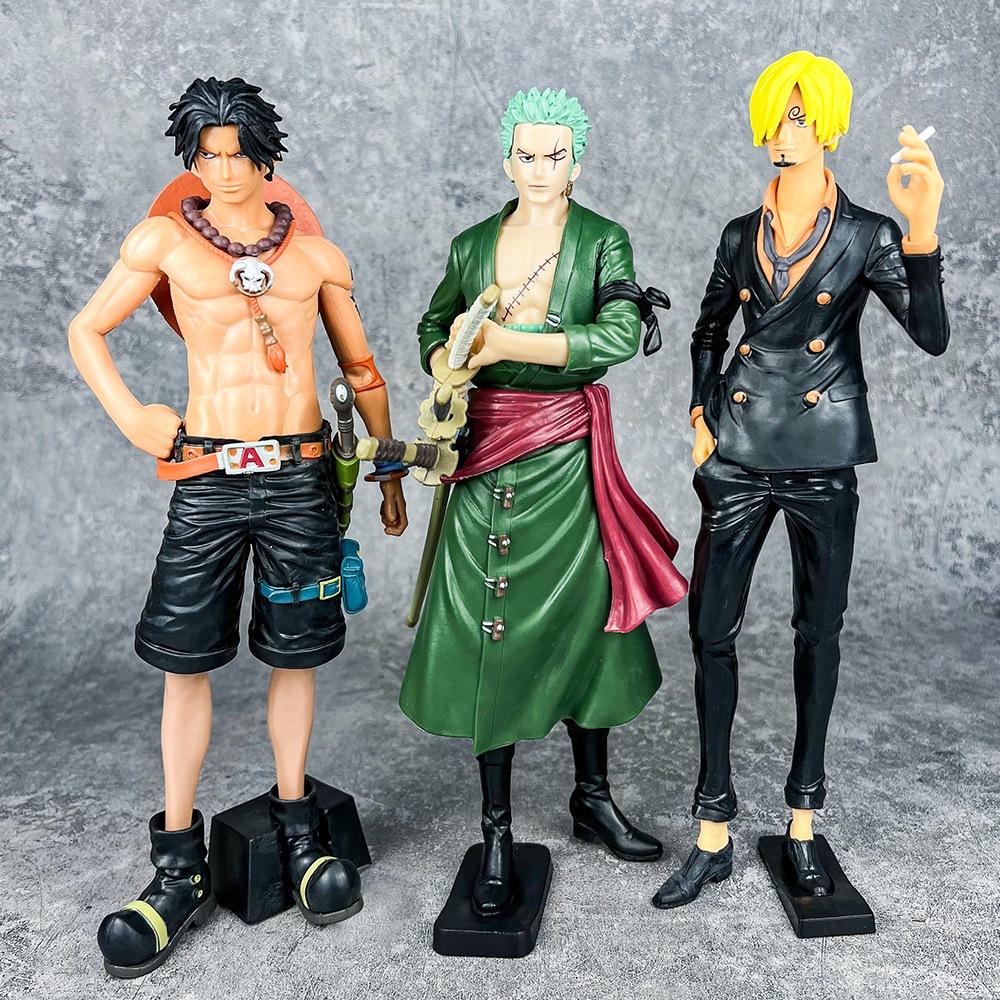 28cm Anime One Piece Figure Vinsmoke Sanji Portgas D Ace Roronoa Zoro ...