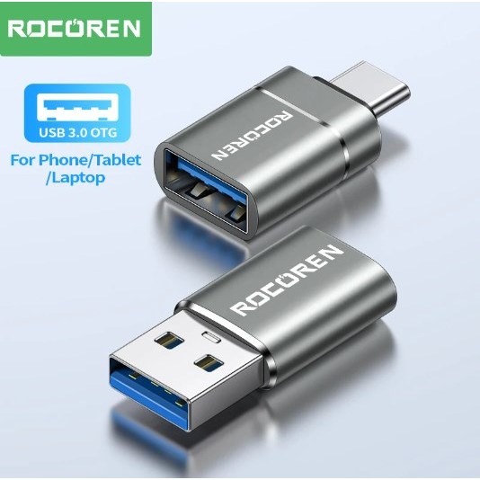 Rocoren OTG Adapter USB A 3.0 Male To USB Type C Female Converter For U ...