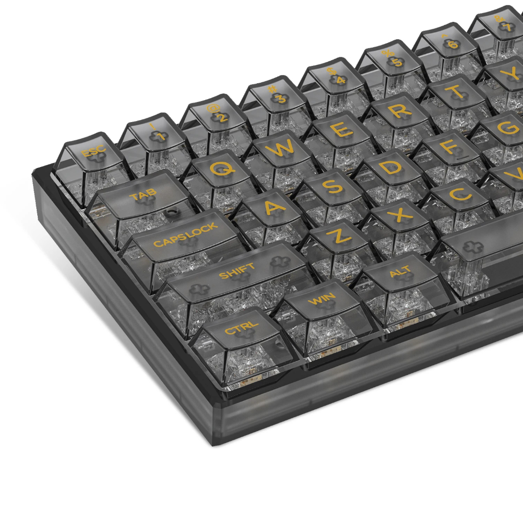 140 Keys Black Translucent Keycaps Cherry Profile RGB Backlit Key Cap ...