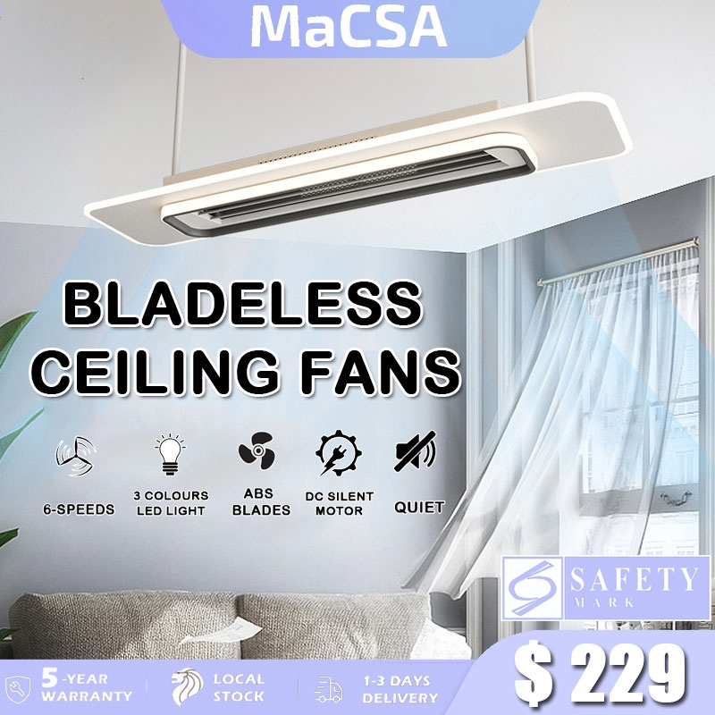 [FREE INSTALLATION] GV Bladeless Ceiling Fan Light Ceiling Light Anti-flash Inverter DC Ceiling ...