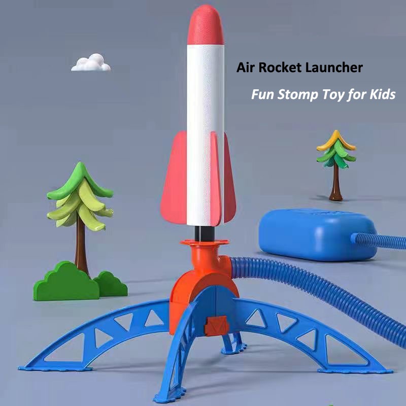 Kid Air Rocket Foot Pump Launcher Outdoor Air Pressed Stomp Soaring ...