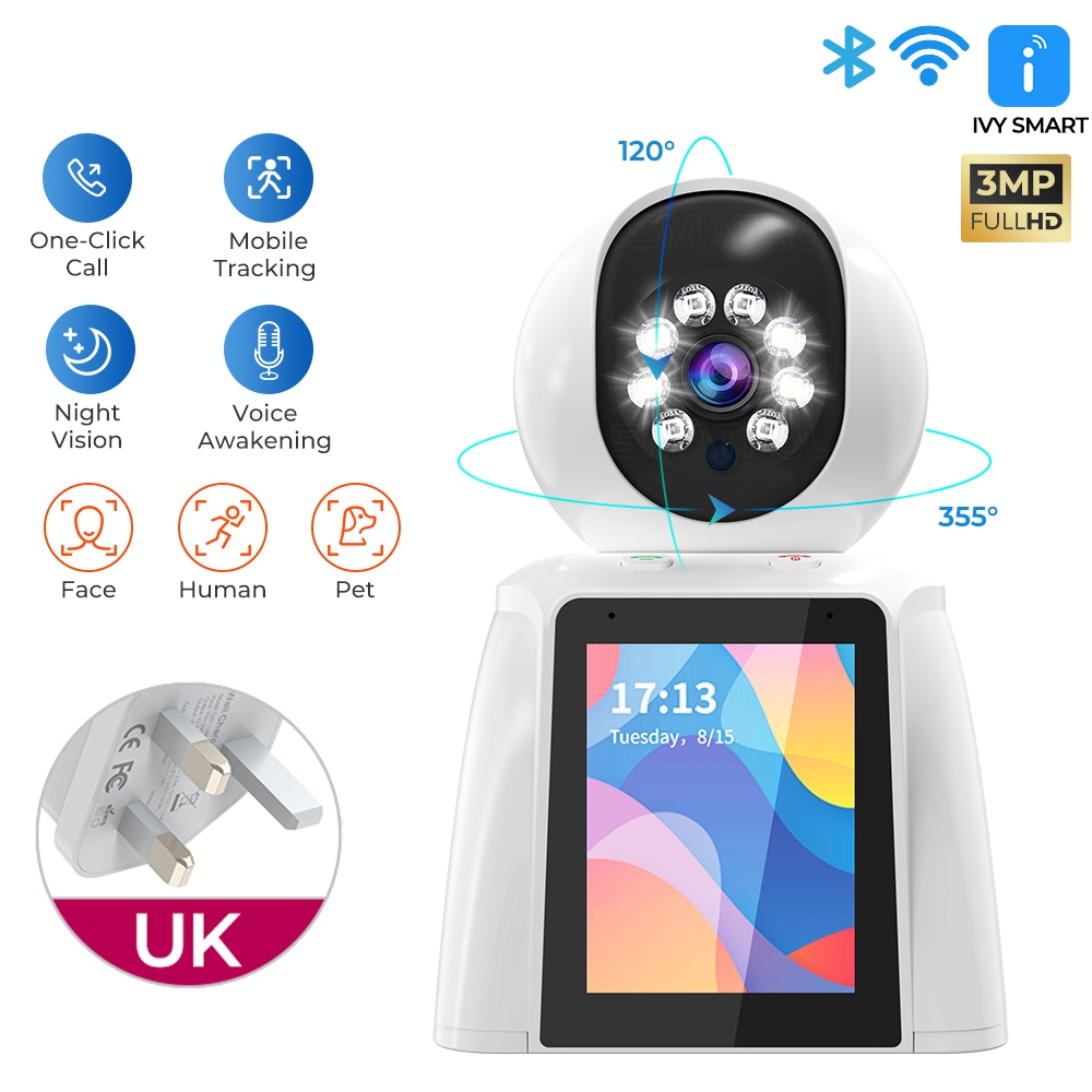 SMATRUL 1080p Cctv Ai Two-Way Visual Surveillance Camera 3MP Hd Video ...