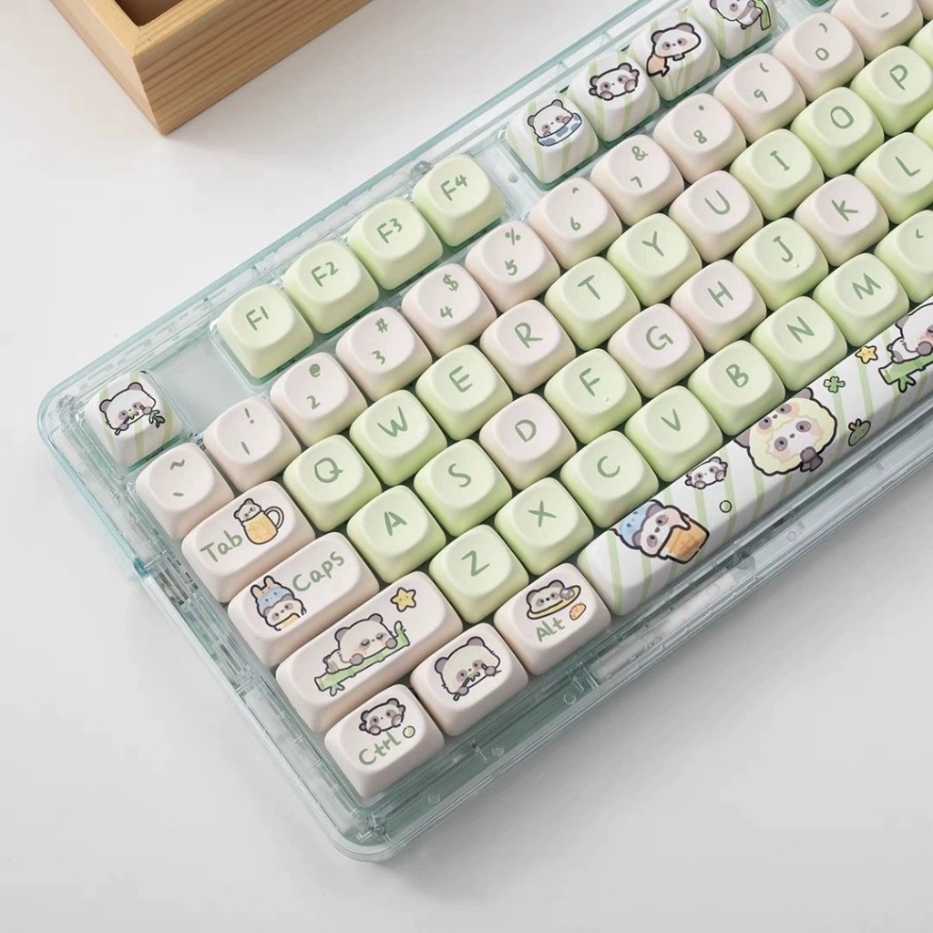 Zifriend Cute Panda Keycaps PBT Dye-sublimated MOA Height 135 Keys ...