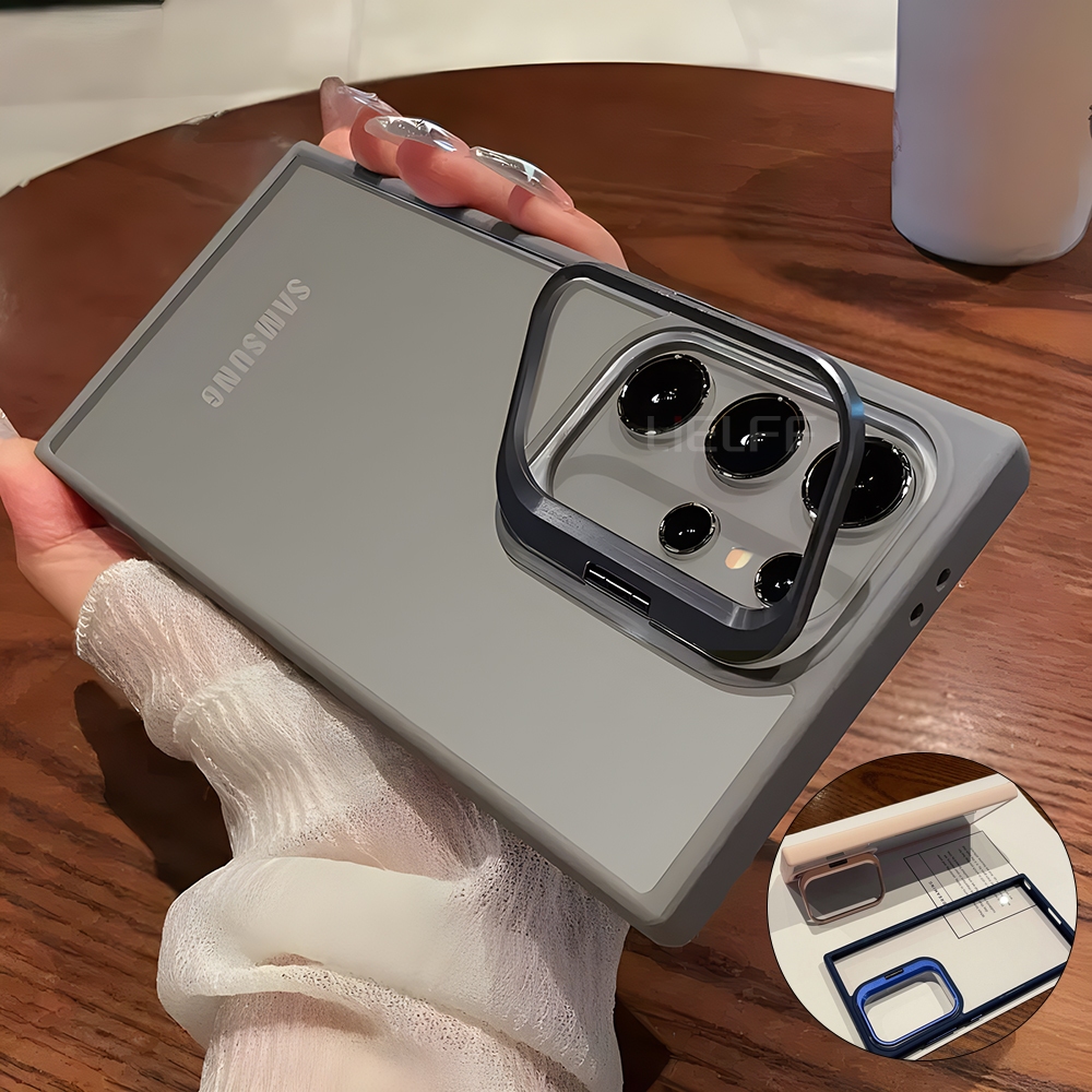 LiELFF Metal Camera Protection Phone Case For Samsung Galaxy S25 S24 ...