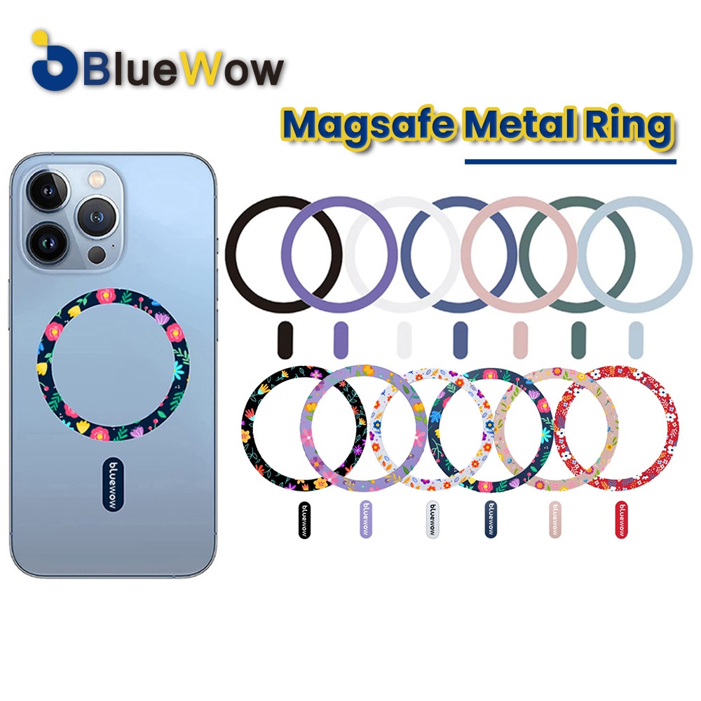 BlueWow Magsafe Ring , Adhesive Metal Ring Sticker for Wireless ...