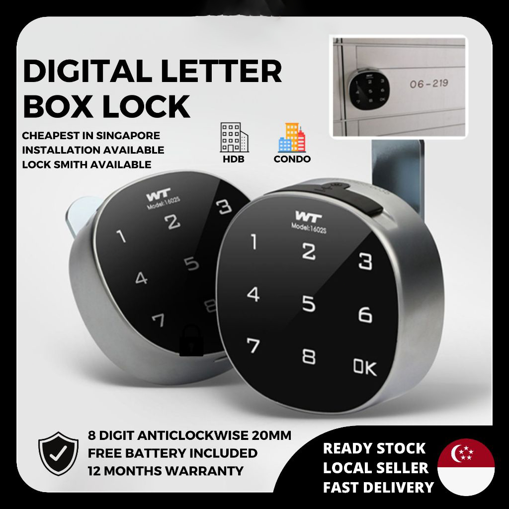 [SG Ready Stock] Letter Box Lock Digital Smart Lock WT Digit Keyless ...